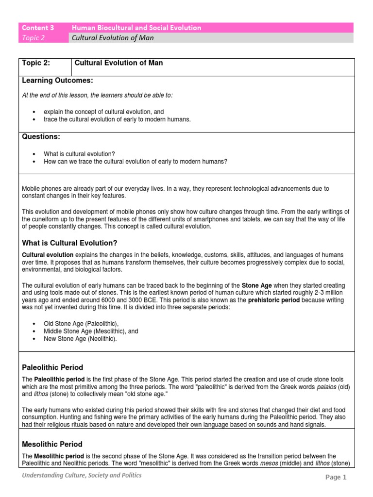 PPG | PDF | Stone Age | Paleolithic