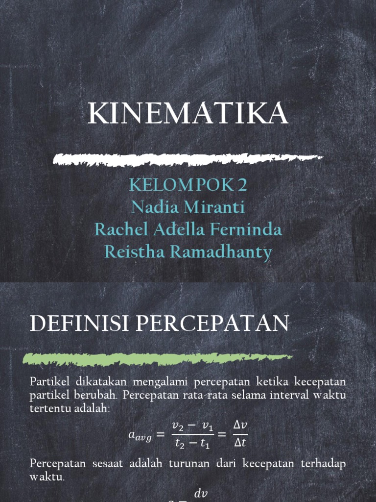 Fisika Dasar Kinematika | PDF