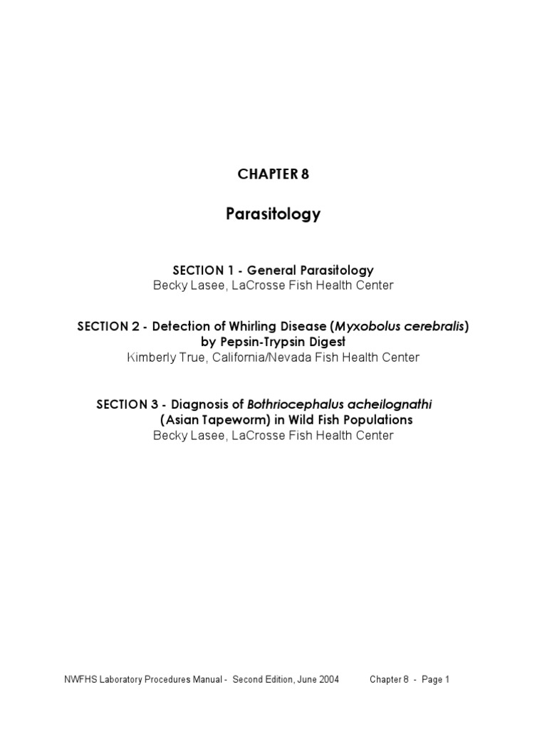 SECTION 1 - General Parasitology | PDF | Organisms | Nature