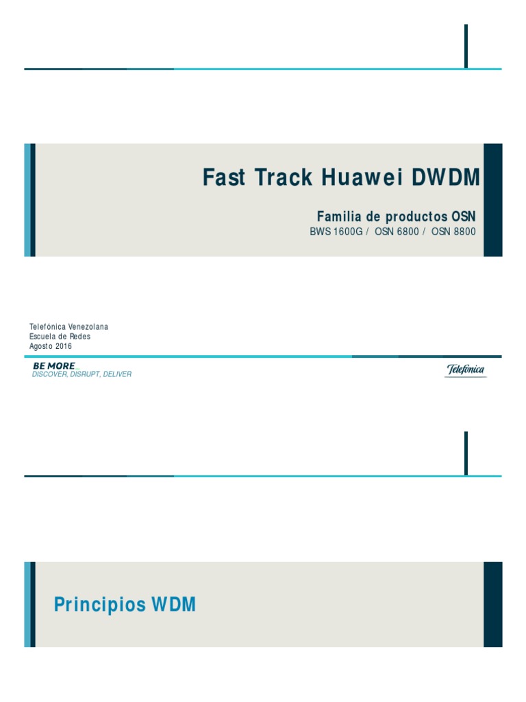 FT - Huawei DWDM - v1 PDF | PDF | Multiplexación por División de ...