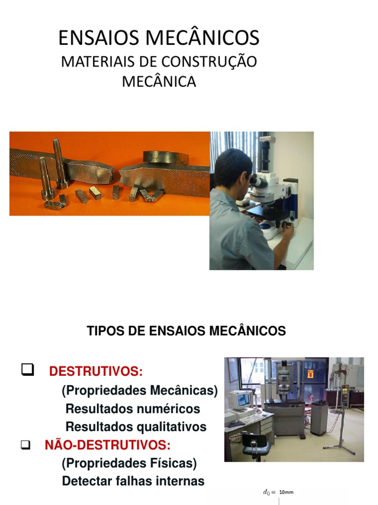 Ensaios Mecânicos | PDF | Dureza | Estresse (Mecânica)