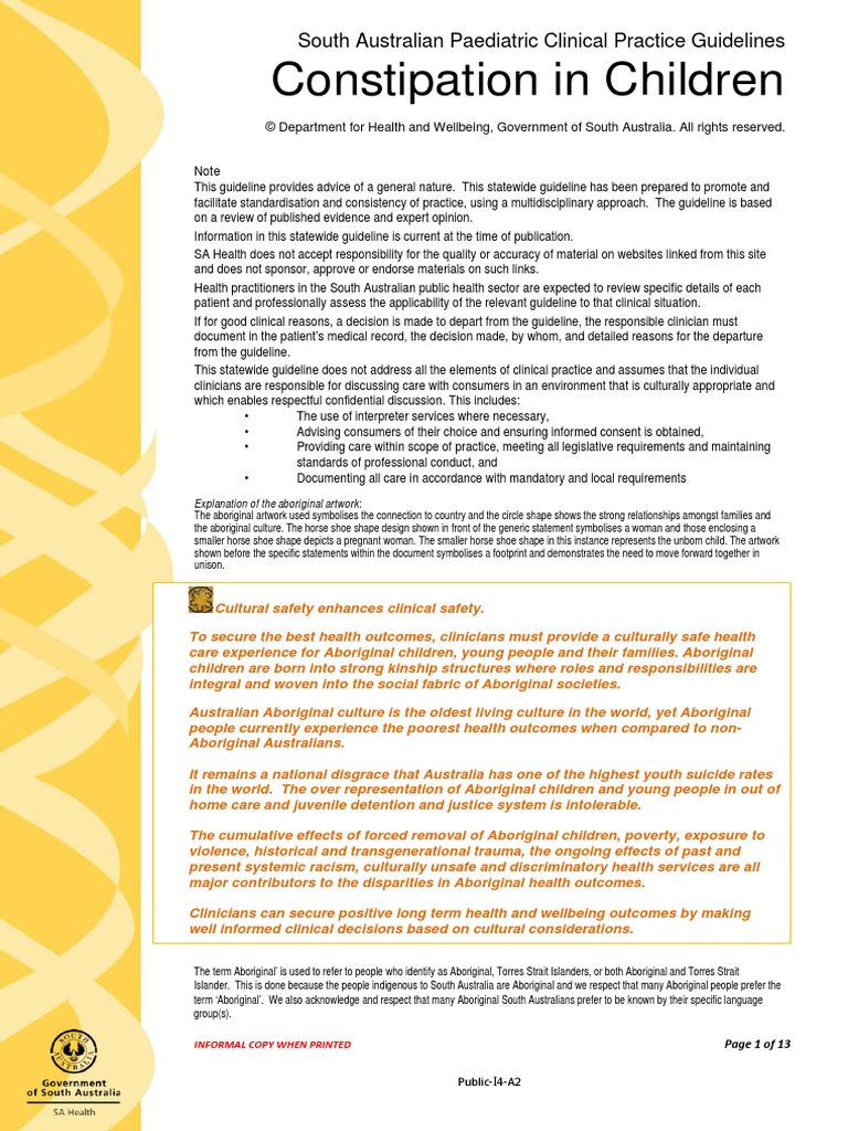 Constipation+in+Children Paed v4 0 | PDF | Constipation | Human Feces