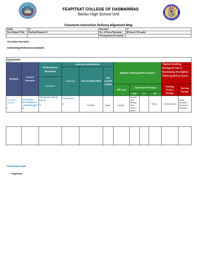 Feapitsat College of Dasmariñas: Senior High School Unit | Download ...
