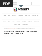 Criteria For Ranking Master Teacher in DepEd | PDF | Teachers ...