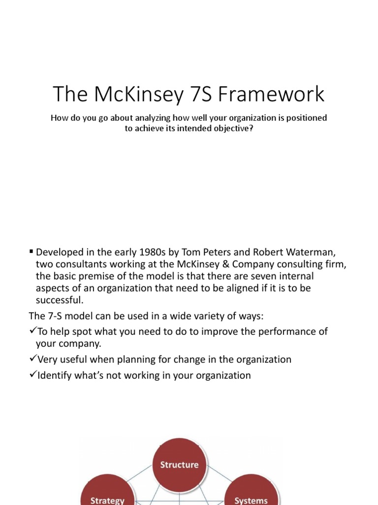 The Mckinsey 7S Framework | PDF | Coca Cola | Leadership