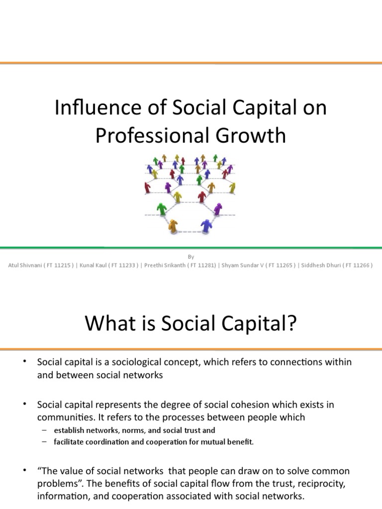 Introduction To Social Capital | PDF | Social Capital | Social Network