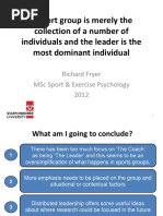 Carron's Model of Team Cohesion Factors | PDF | Leadership | Group ...
