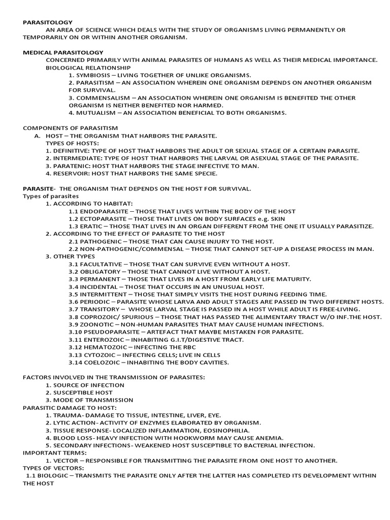 Protozoa Notes | PDF | Plasmodium | Parasitism