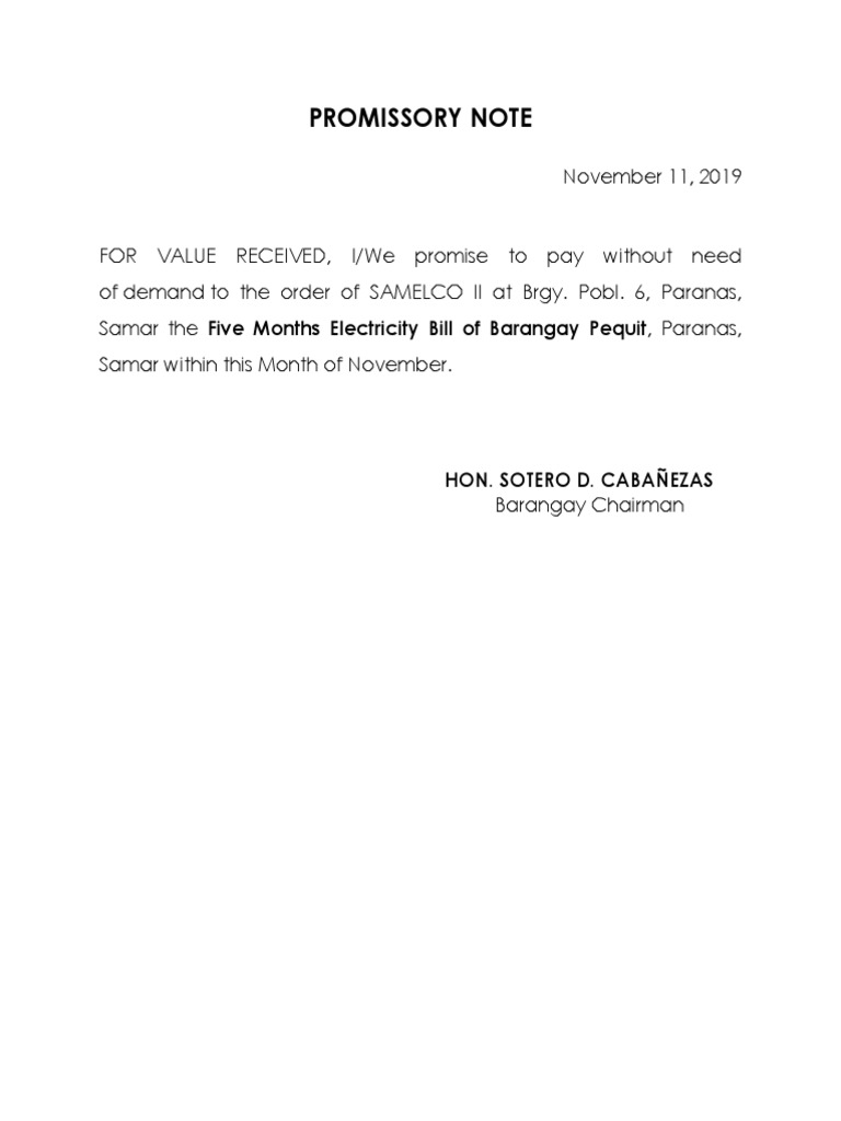 Promissory Note | PDF