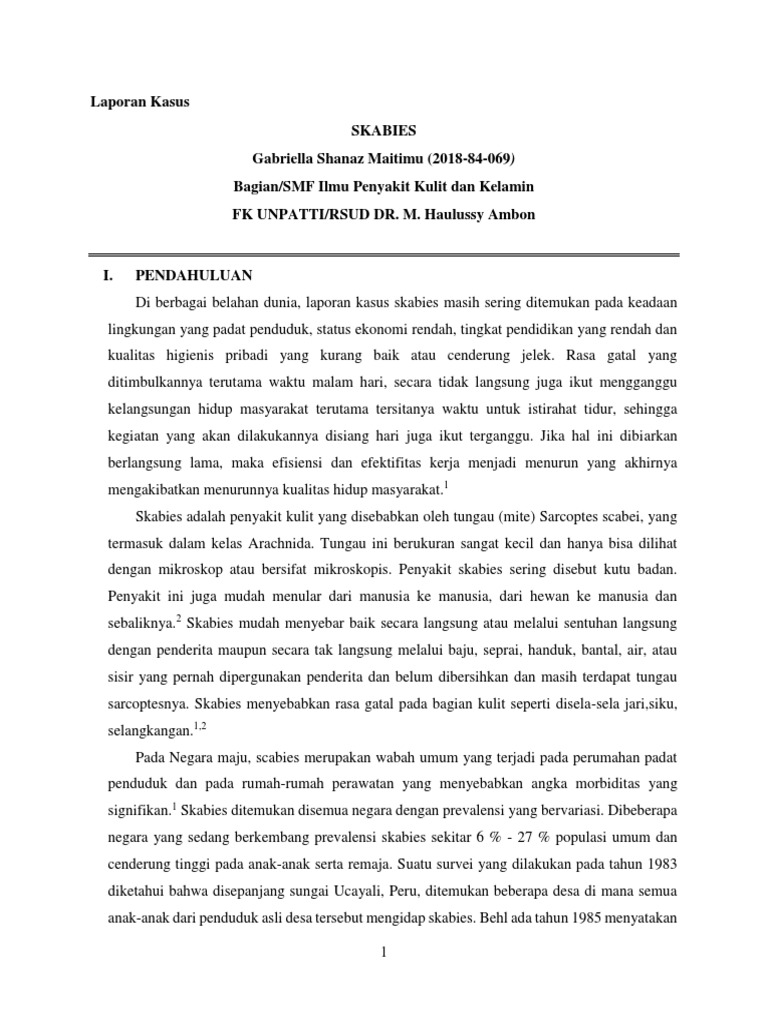 Laporan Kasus Scabies | PDF