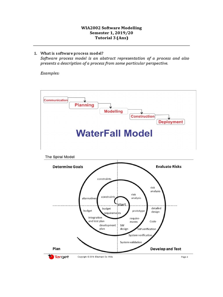 T-2002-03 - Tutorial 3 Overview of SDLC Models (Ans) | PDF | Software Development | Software ...