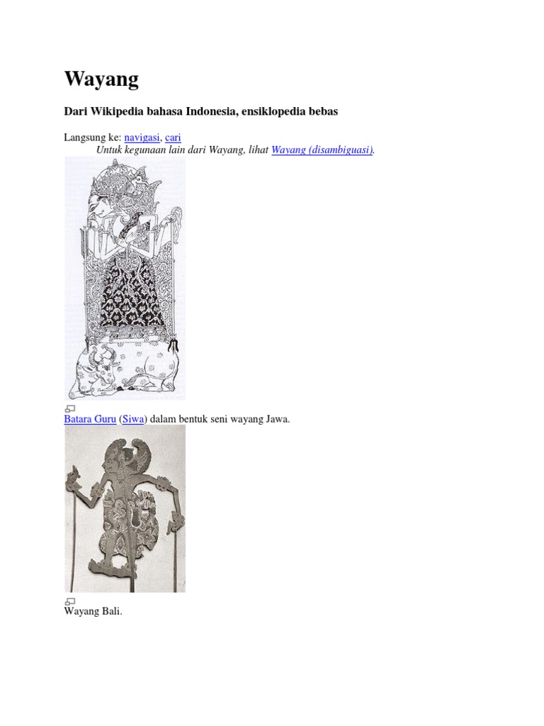 Wayang | PDF