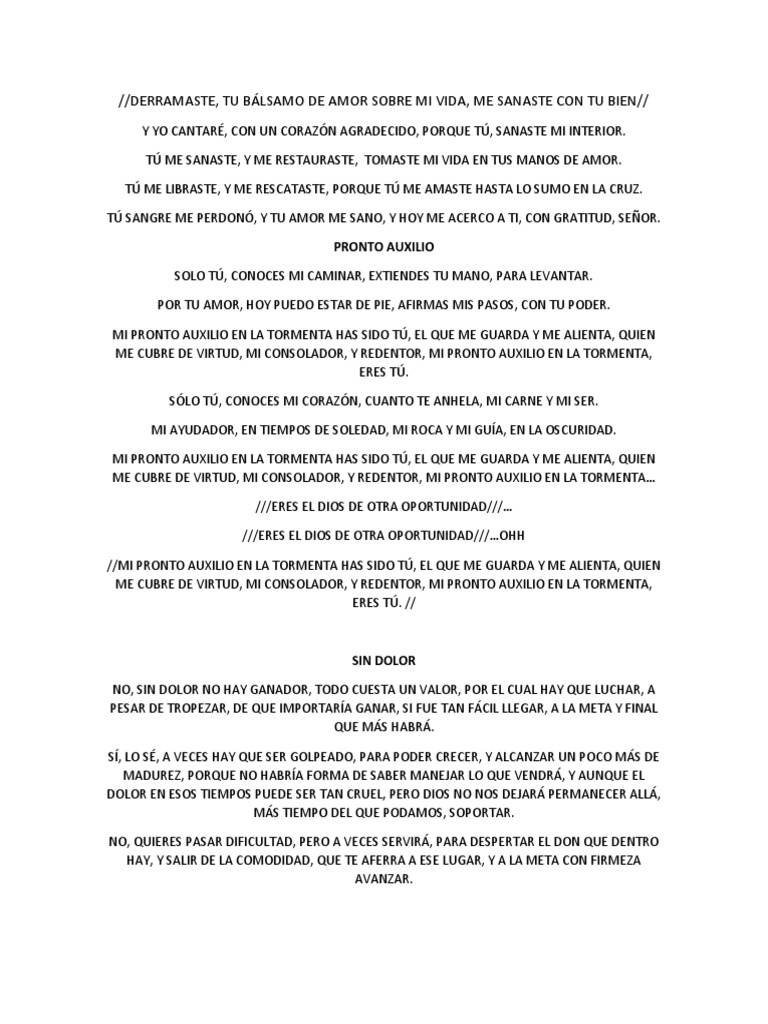 Canciones | PDF | Cristo (título) | Amor