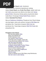 Pengakuan Iman Rasuli Katolik dan Protestan | PDF