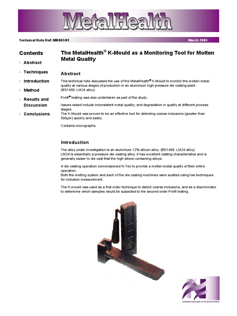 K-Mould Quality Benchmarking | PDF | Alloy | Metals