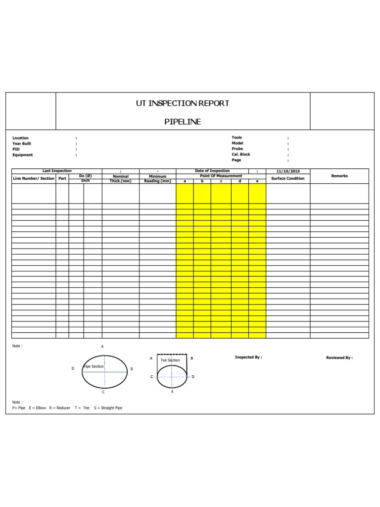 UT Thickness Report | PDF