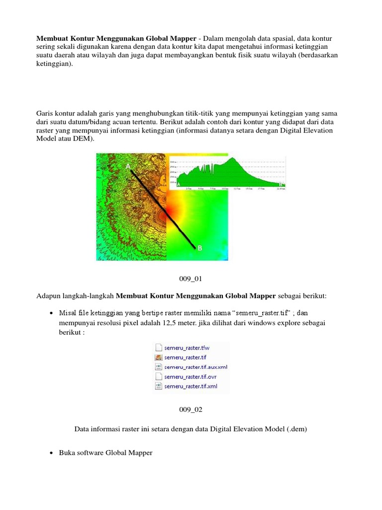 Membuat Kontur Di Global Mapper | PDF