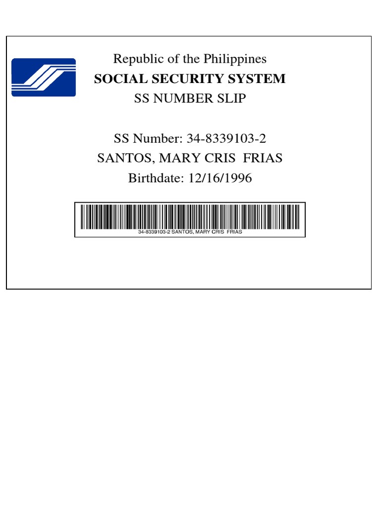Social Security System: Republic of The Philippines | PDF