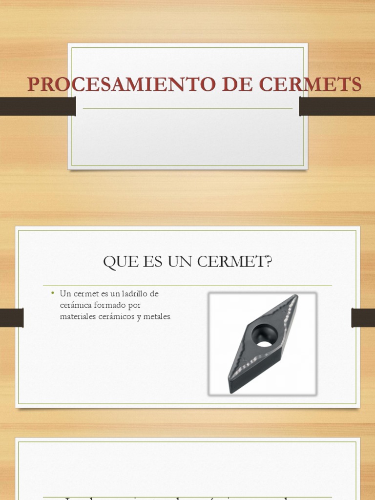 Procesamiento de Cermets | PDF | Rieles | Sustancias químicas