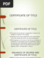 Understanding CALT and CLOA Titles | PDF | Property Law | Common Law