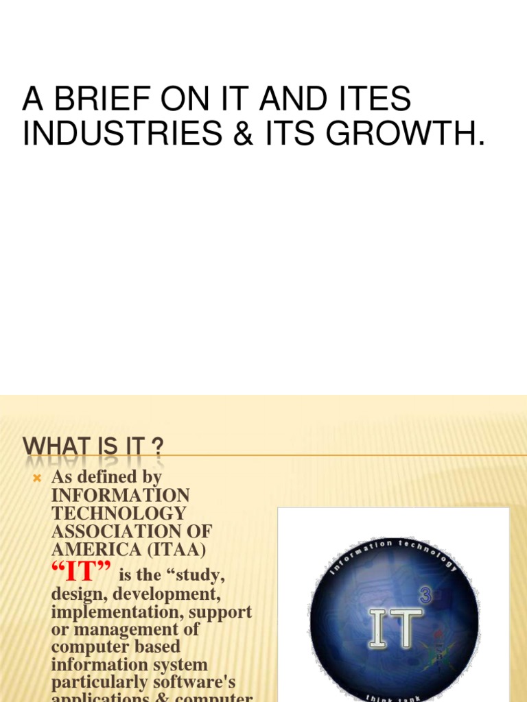A Brief On It and Ites Industries | PDF | Outsourcing | Employment