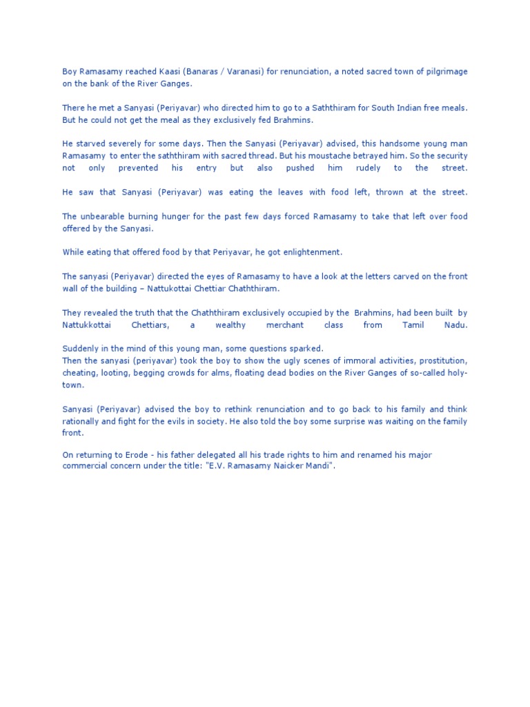Enlightenment of EVR Periyar | PDF