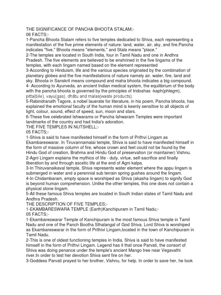 Five Element Temples | PDF | Hindu Iconography | Hindu Mythology