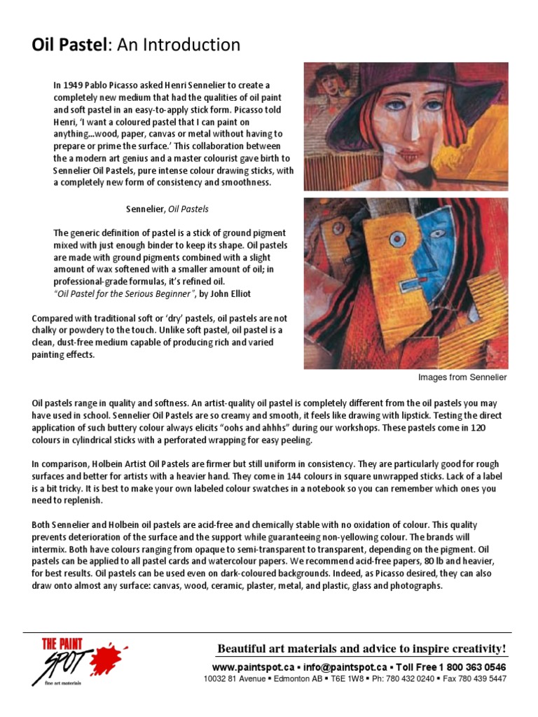Oil Pastel An Introduction | PDF | Pastel | Paintings