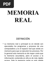 Memoria Real | PDF | Memoria del ordenador | Sistema operativo