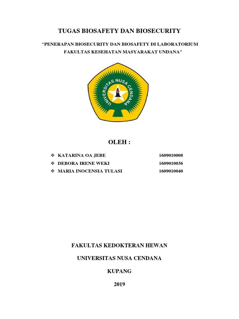 Tugas Biosafety Dan Biosecurity | PDF | Sains & Matematika