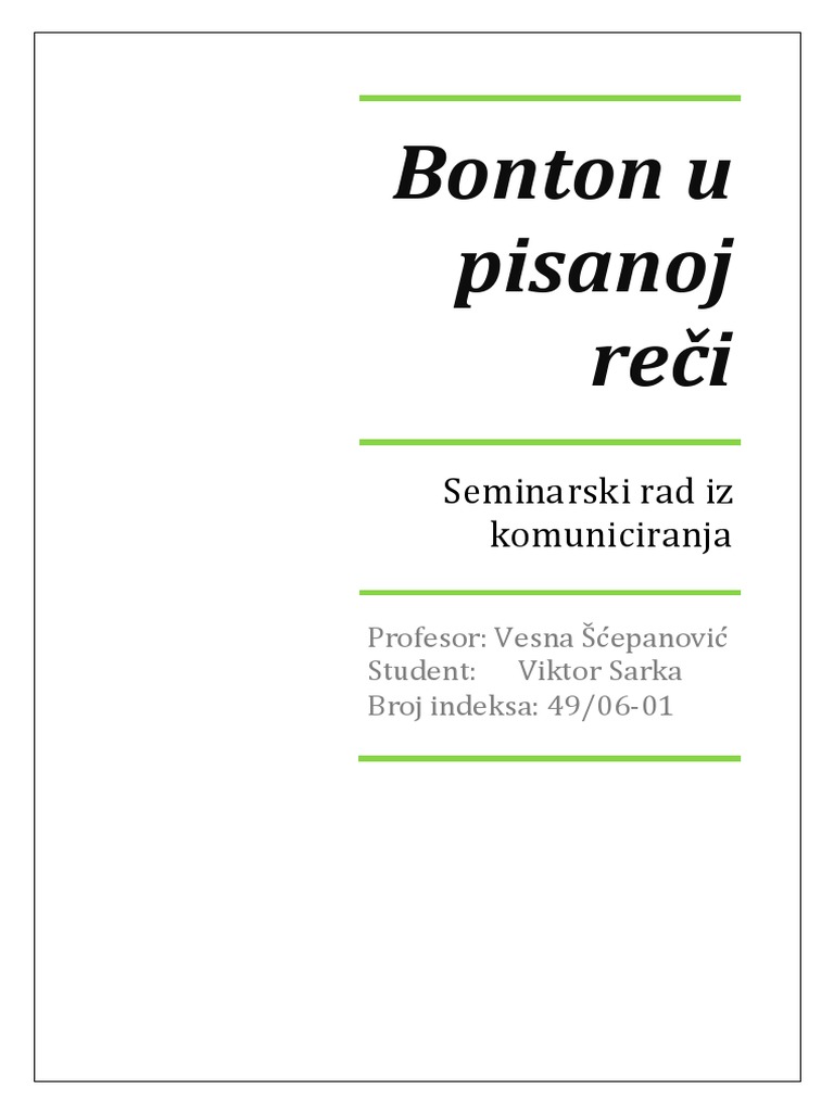 Bonton | PDF