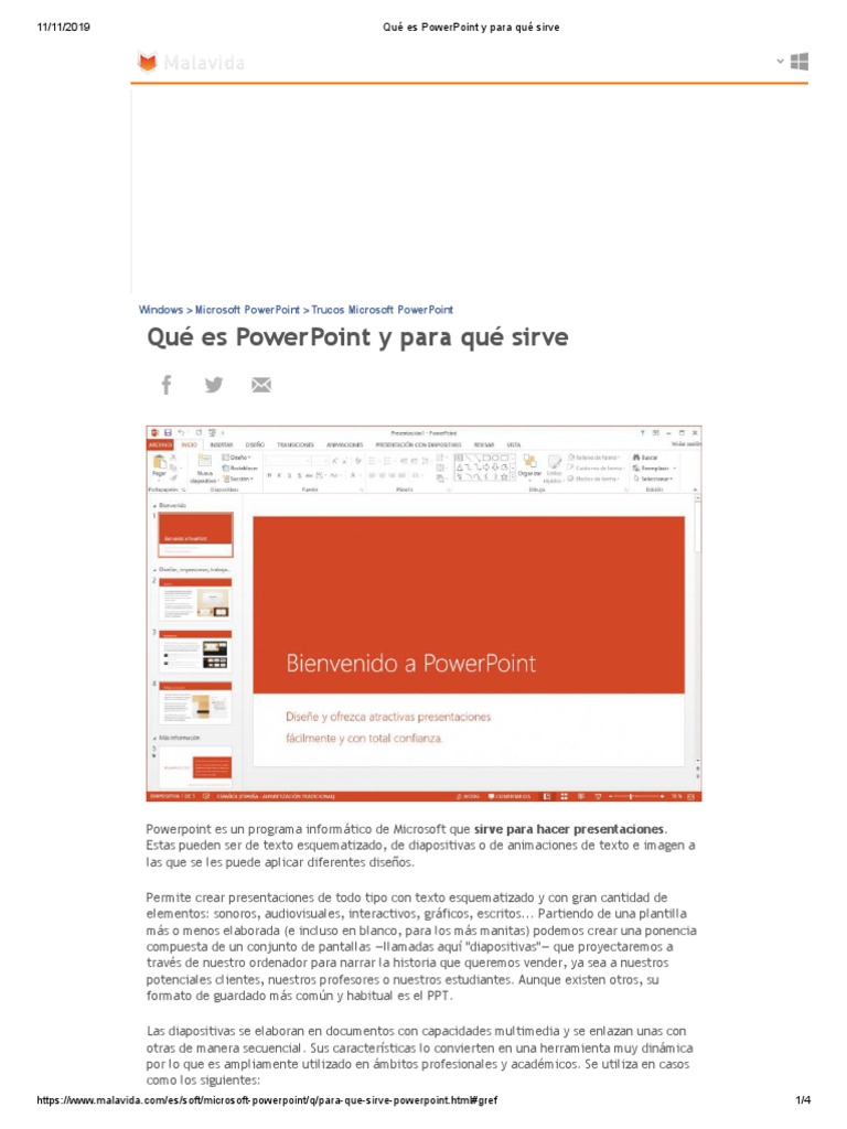 Qué Es PowerPoint y para Qué Sirve | PDF | Microsoft PowerPoint | Microsoft Qué Es PowerPoint y para Qué Sirve | PDF | Microsoft PowerPoint | Microsoft