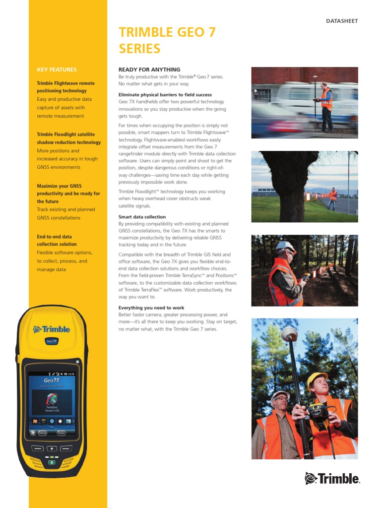 Trimble Geo 7 Series: Key Features | PDF | Mobile Technology | Electronics