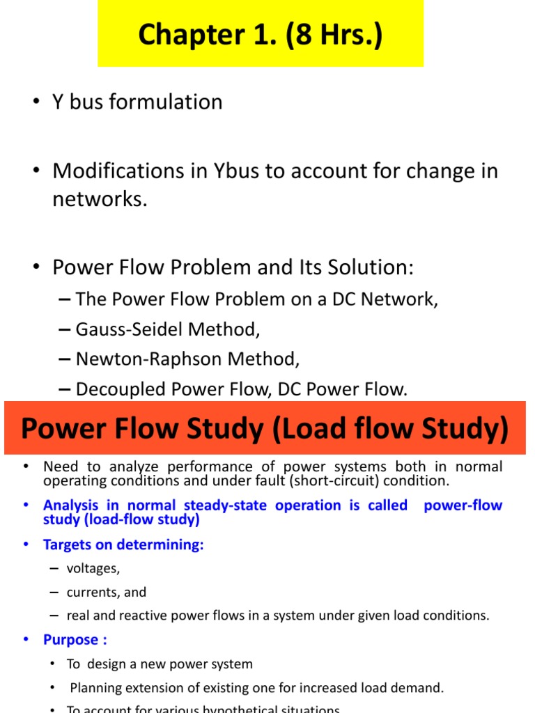 Load Flow Analysis in Power Systems | PDF | Ac Power | Physics