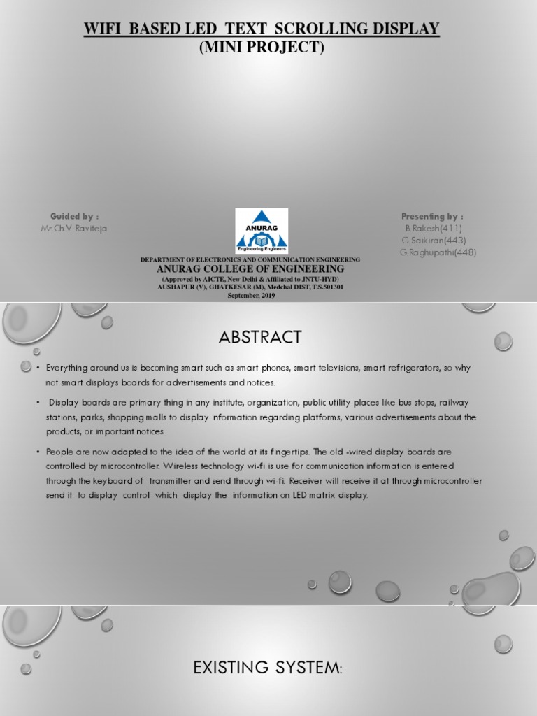 Wifi Based Led Text Scrolling Display-1 | PDF | Wi Fi | Microcontroller