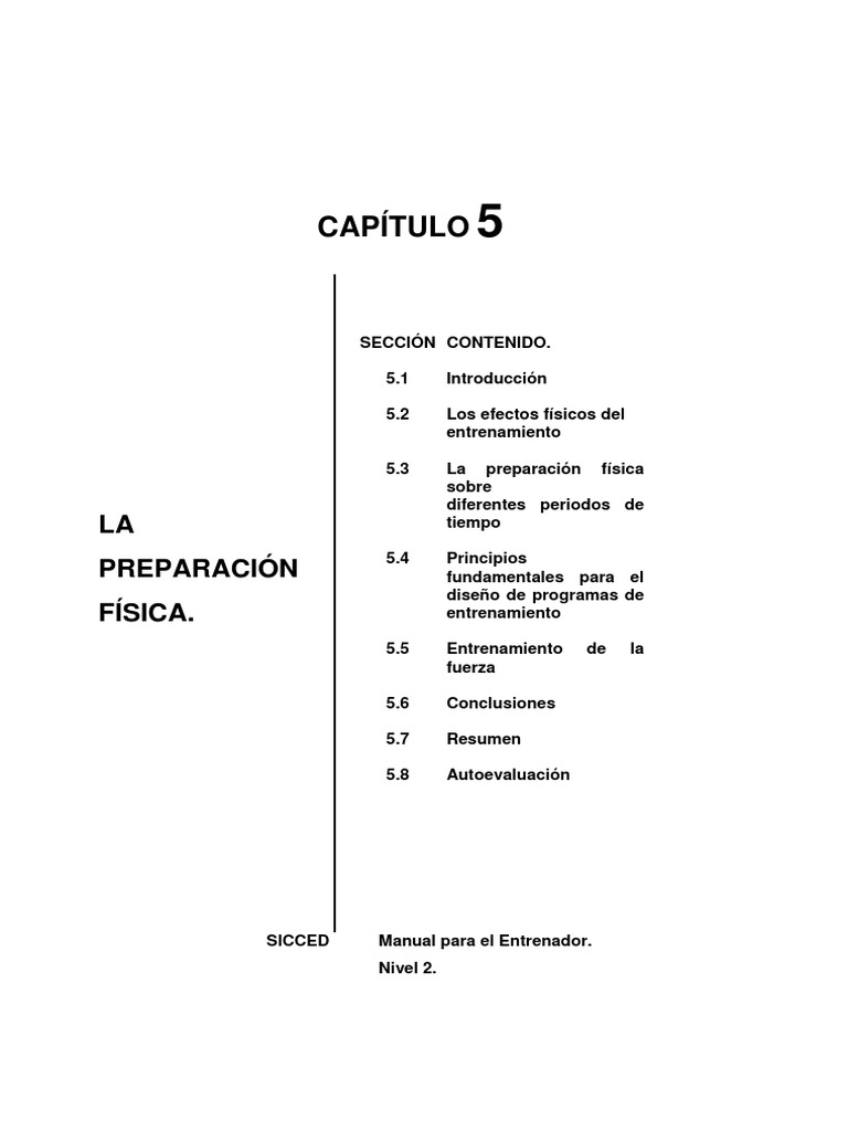 Capitulo 5 Sicced 2 | PDF | Nadando | Entrenamiento de fuerza