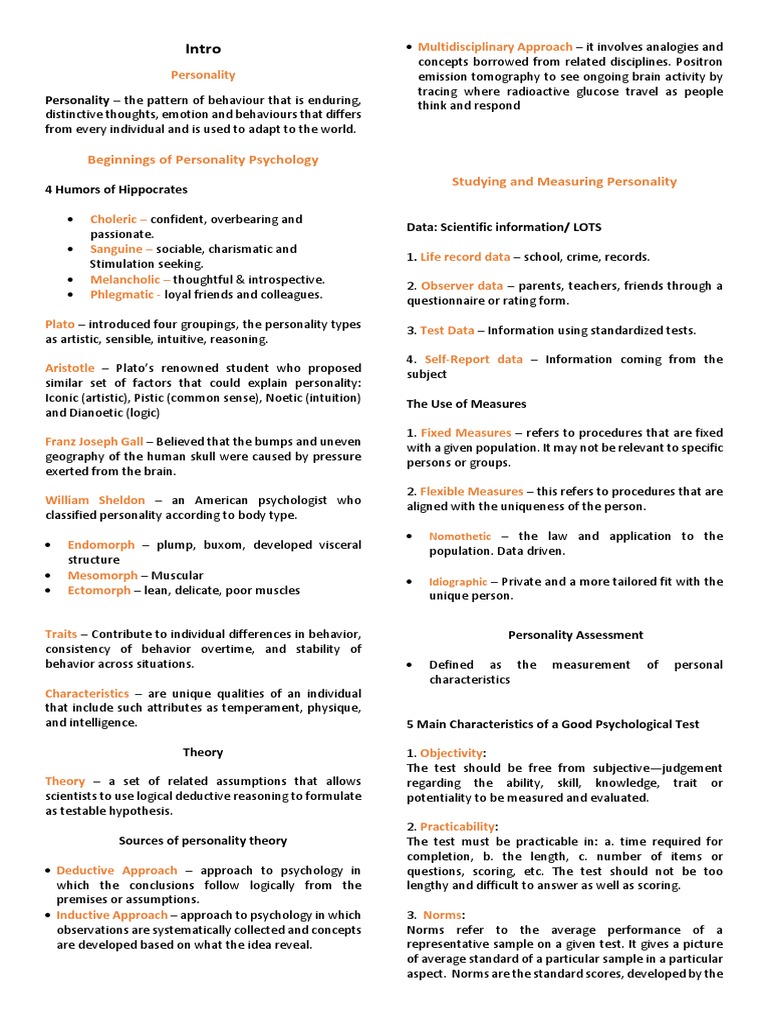 Theories of Personality | PDF | Reinforcement | Personality Psychology