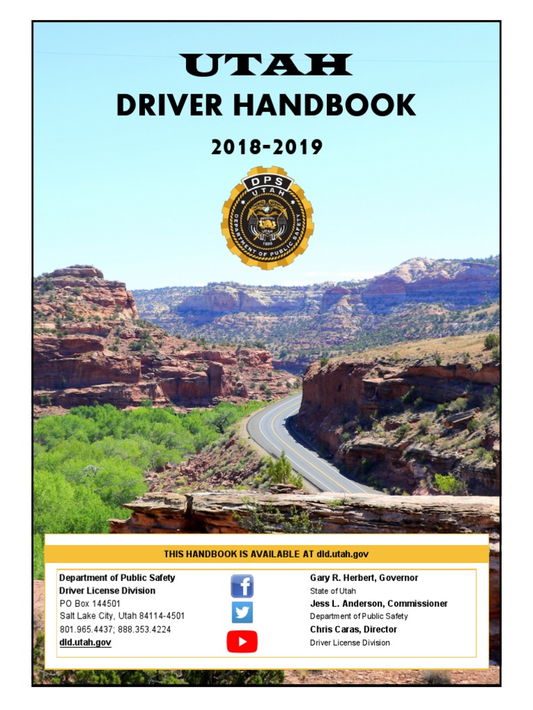 Utah Driver Handbook 2018-2019 | PDF | Driver's License | Driving