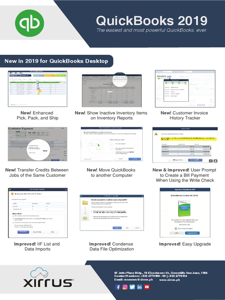 QuickBooks 2019 Datasheet PDF | PDF | Quick Books | Microsoft Outlook