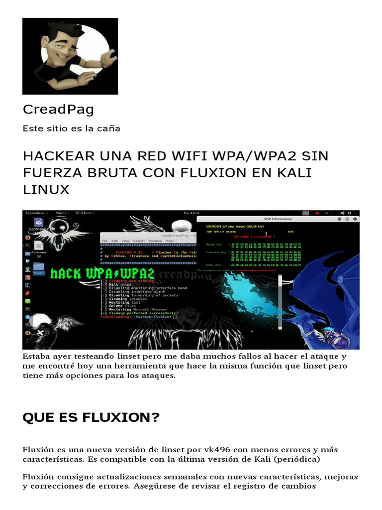 HACKEAR UNA RED WIFI WPA - WPA2 SIN FUERZA BRUTA CON FLUXION EN KALI ...