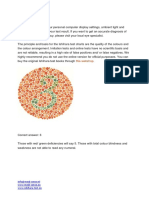 Ishihara Color Test Instructions | PDF | Visual Impairment | Color