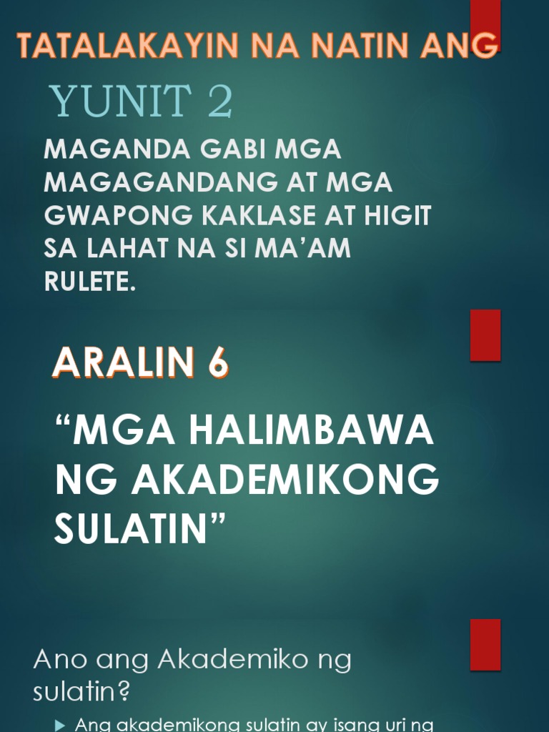 Akademikong Sulatin | PDF