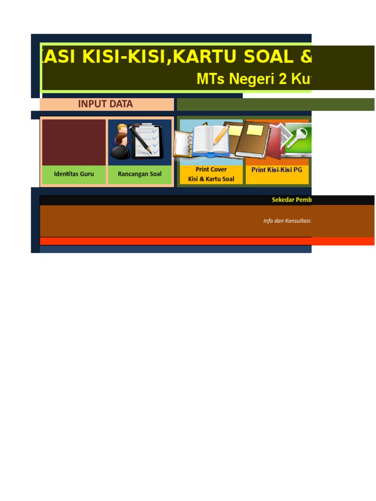 Aplikasi Kisi-Kisi Kartu Soal Analisis Semester 2019-2020 | PDF