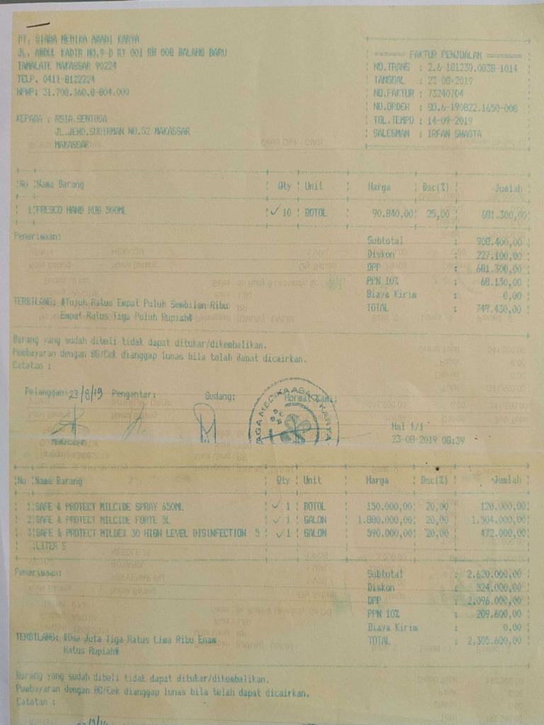 Nota Pembelian PDF | PDF