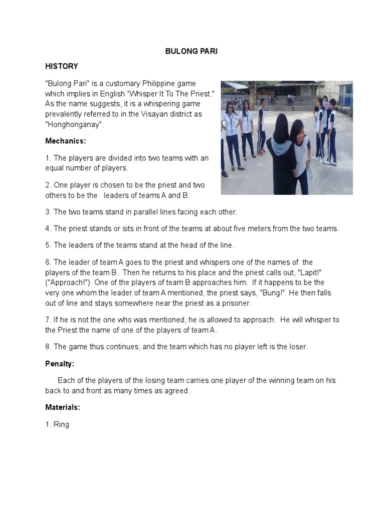 Bulong Pari | PDF | Sports & Recreation