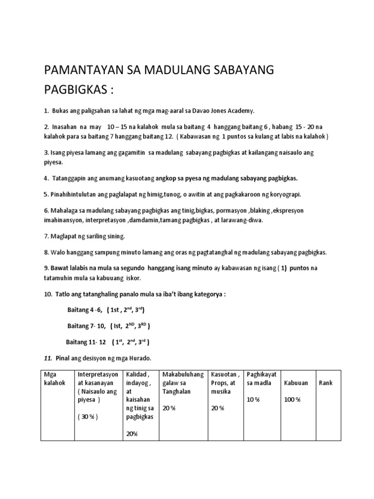 Pamantayan para Sa Buwan NG Wika | PDF