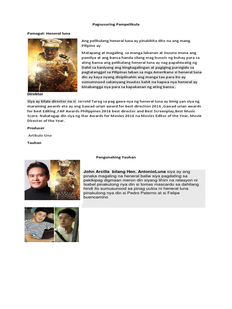 Pagsusuring Pampelikula | PDF