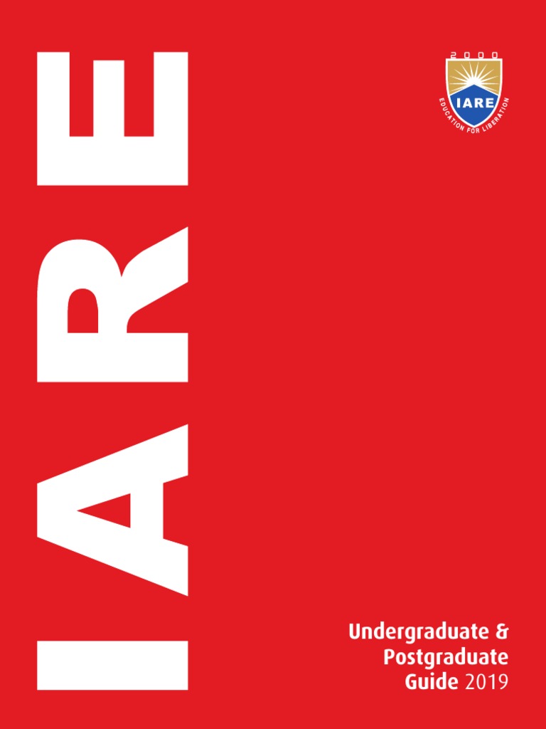 IARE Brochure 2019 | PDF | 3 D Printing | Engineering