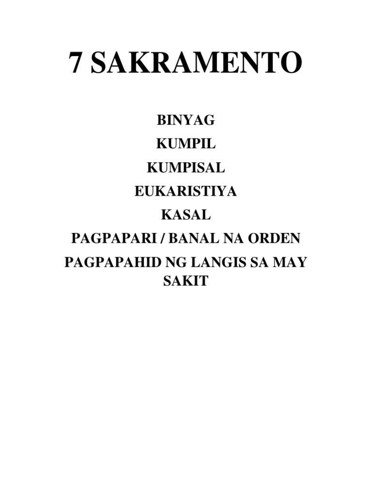 7 Sakramento | PDF