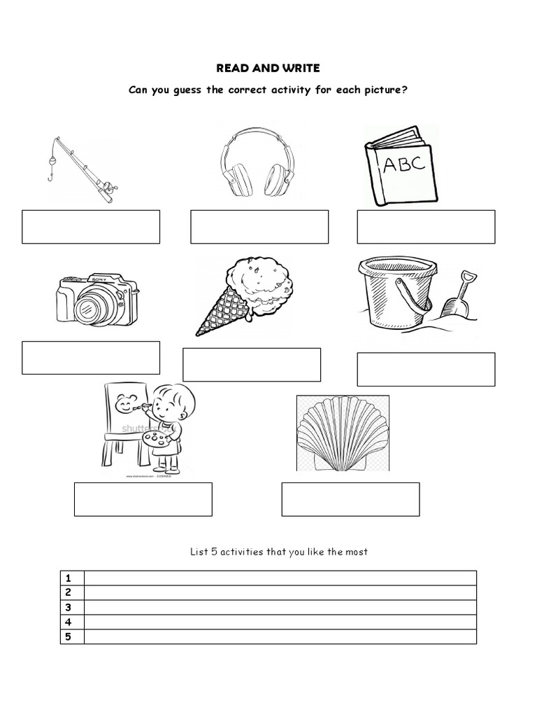 Guess the Activity Game for Kids | PDF | Games & Activities | Language ...